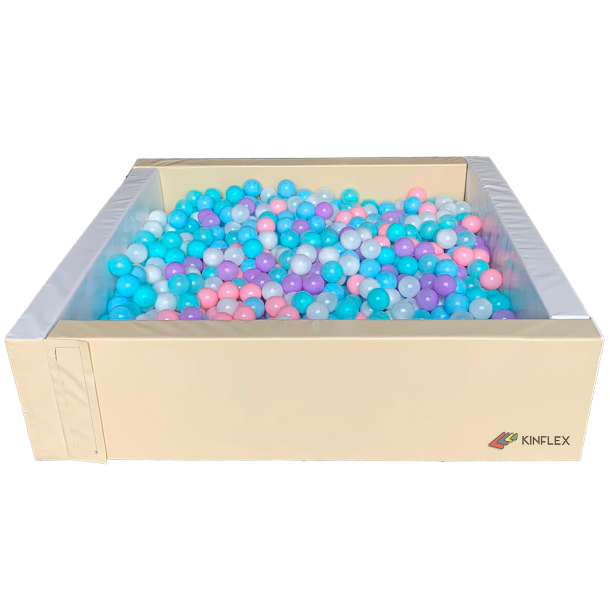 Alberca Cuadrada 150 x 150 x 40 cm con 800 pelotas ARMABLE CON VELCROS ...