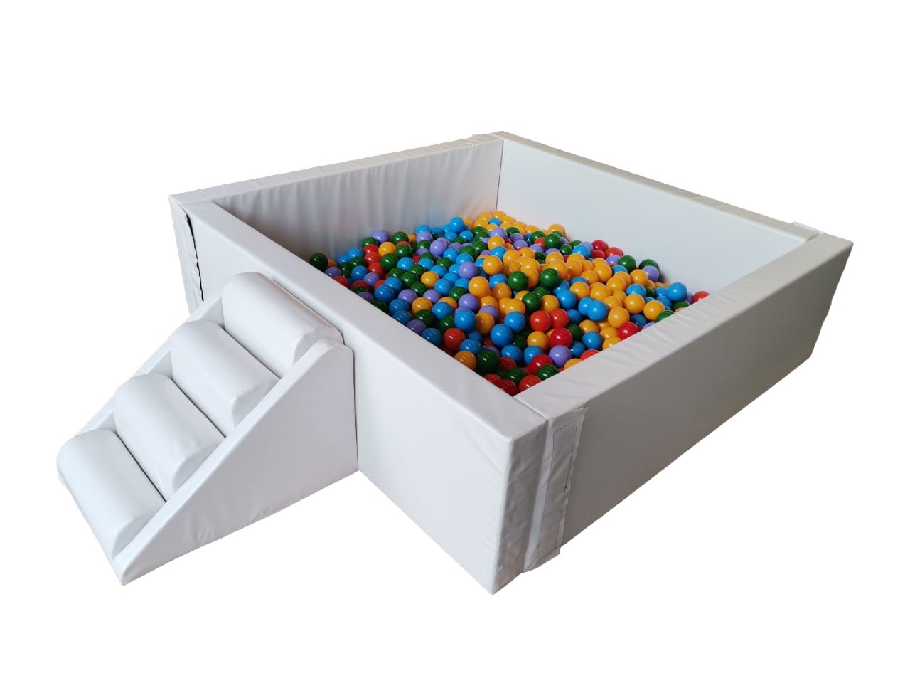 Alberca Cuadrada 2 x 2 mts x 45 cm con 1500 pelotas ARMABLE CON VELCRO ...